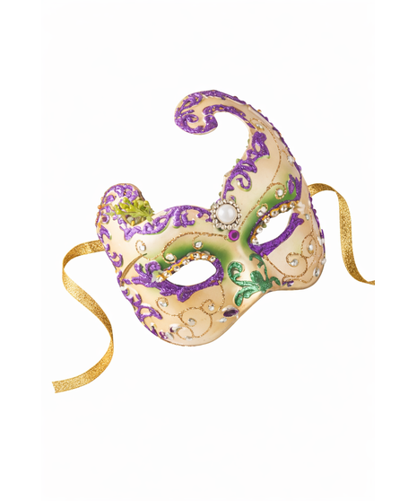 Gilded Masquerade Mask | Mardi Gras Decorative Mask